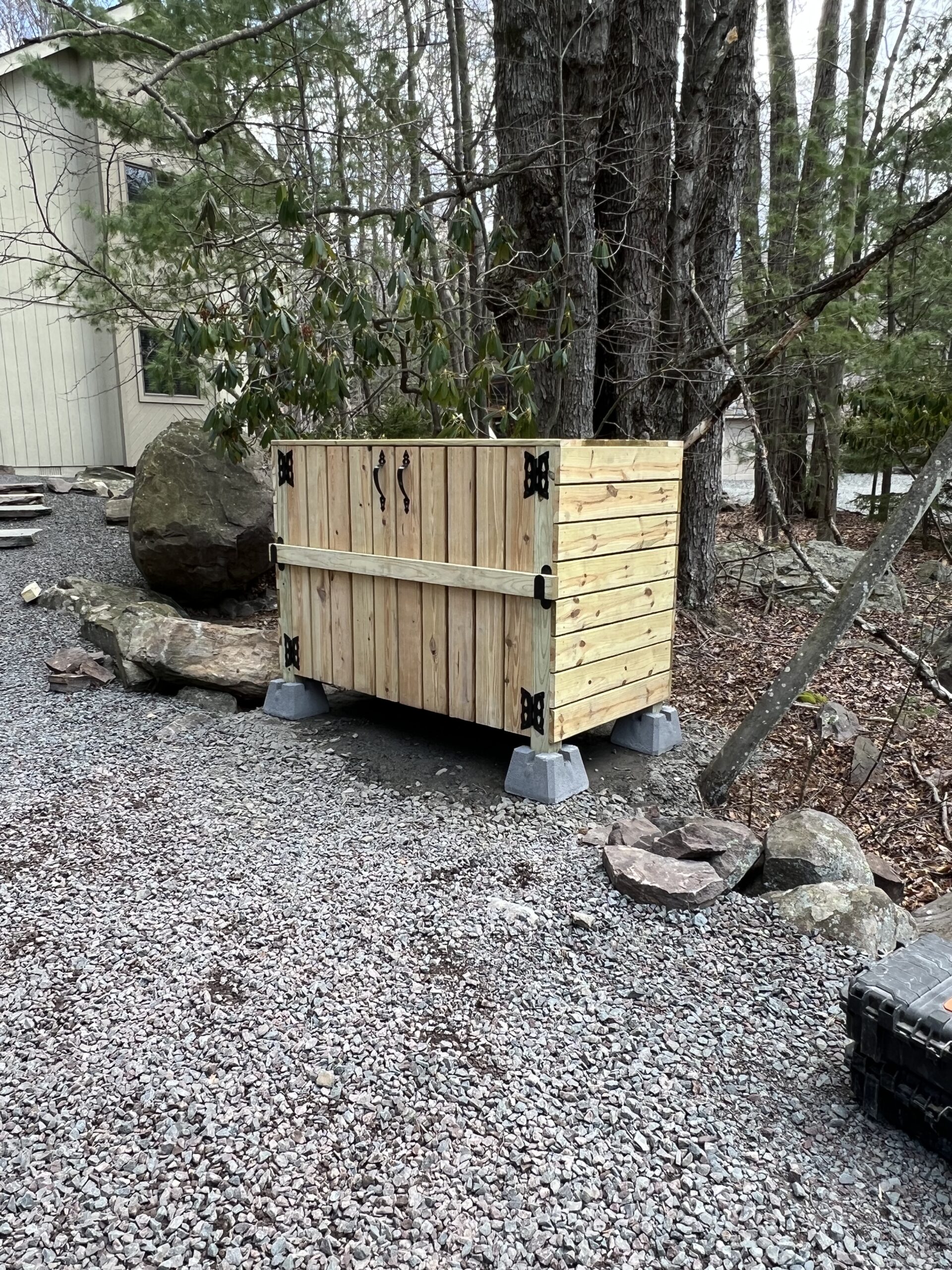 Custom-Sized Trash Can Enclosure - Pocono Woodworks LLC