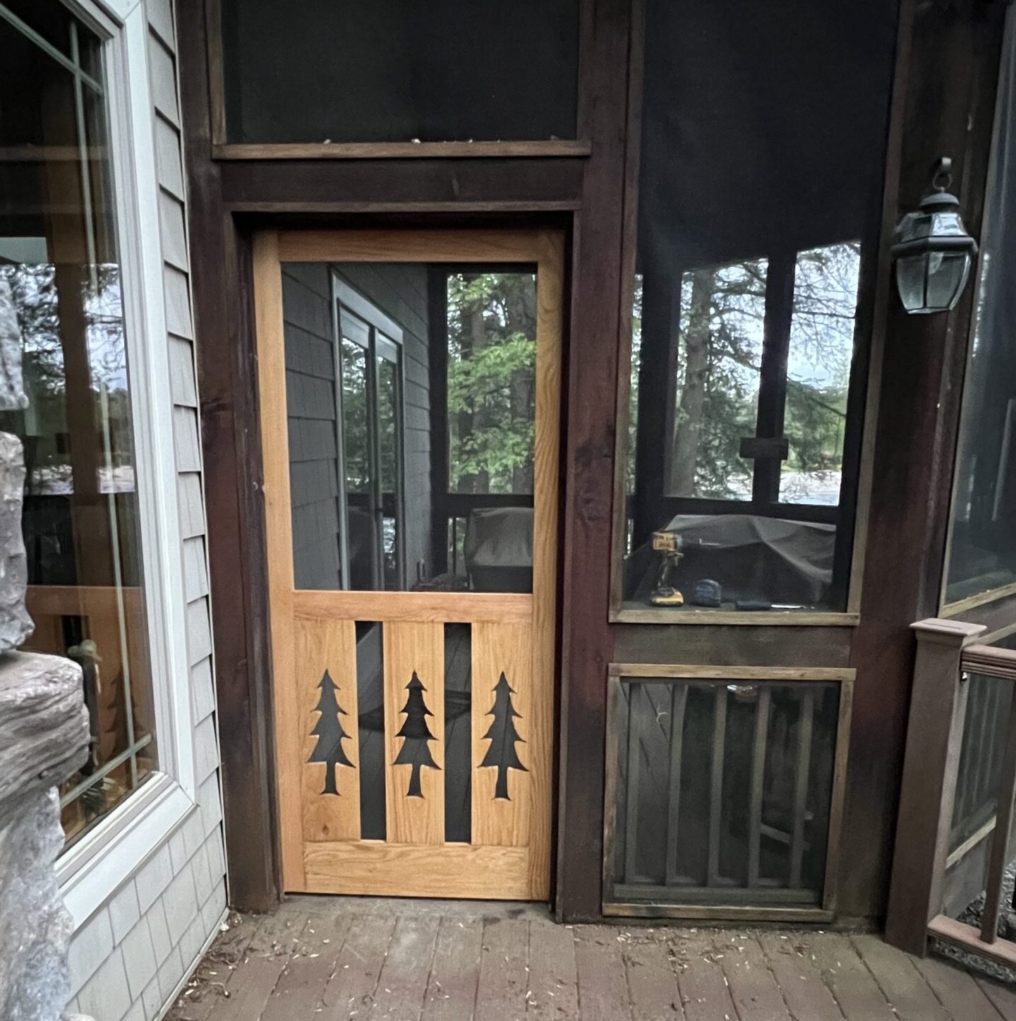 Decorative Hand-Made Screen Door - Pocono Woodworks LLC
